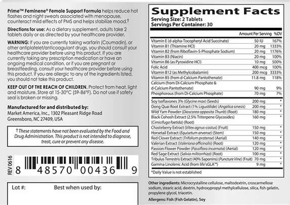 Prime Feminene Female Support Formula