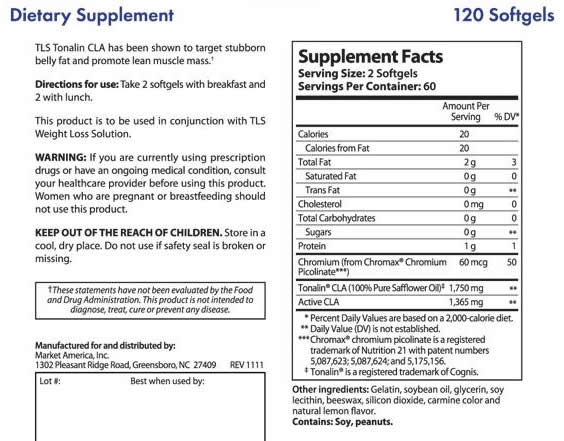 TLS Tonalin CLA (Conjugated Linoleic Acid)